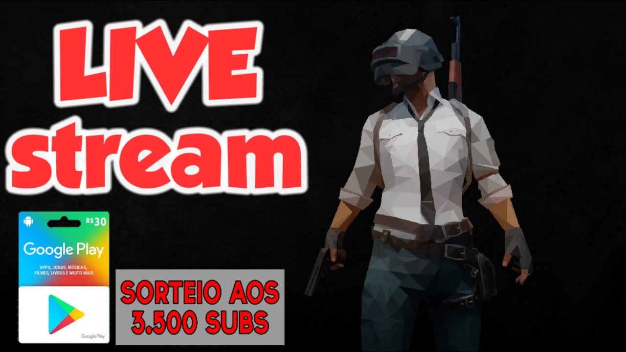 LIVE 🔴 PUBG Mobile - Sorteio de 2 GIFT CARD de 30,00 | "usem !loja e ...