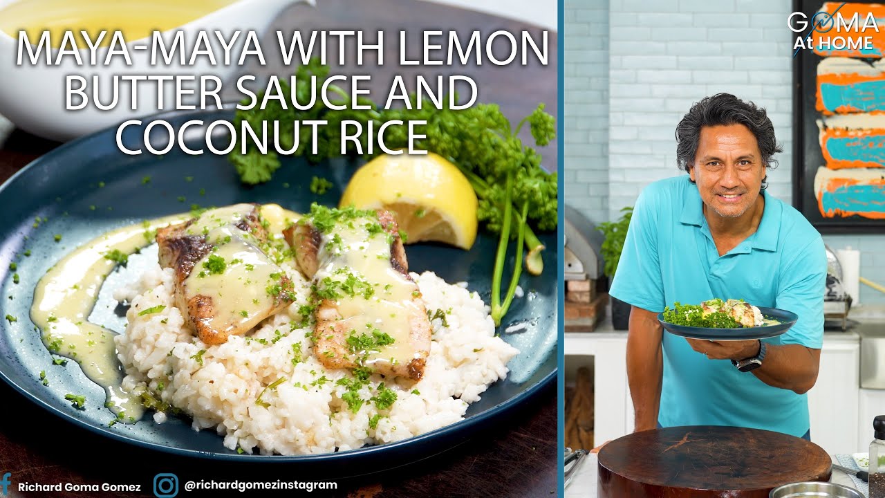 Goma At Home: Maya-Maya with Lemon Butter Sauce and Coconut Rice - YouTube