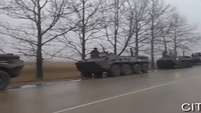 Ukraine War - Ukrainian road police stops Russian troops convoy in ...