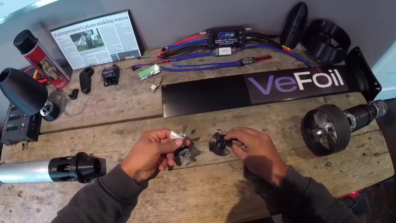 VeFoil by VeConcepts Part 6 DIY Electric Hydrofoil Propulsion System ...
