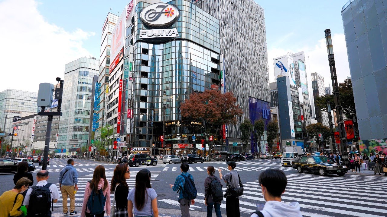 Ginza Tour, Shimbashi Station to Tokyo Station | Tokyo Japan 4K HDR ...