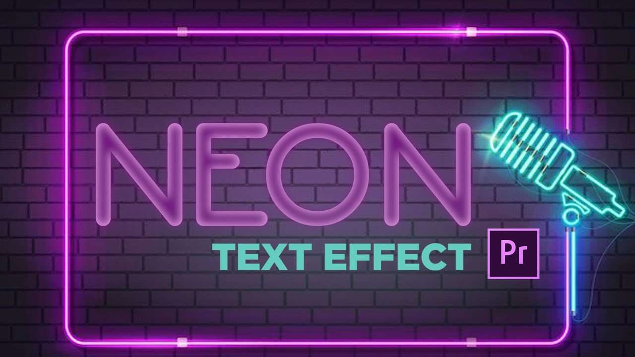 Cara Mudah Membuat NEON TEXT EFFECT di Premiere Pro - YouTube