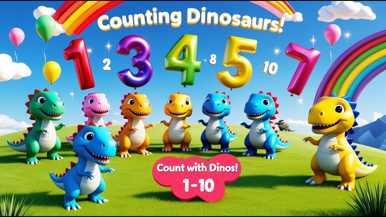 Dino Number Fun! Count, Dance & Learn with the Dinosaurs! - YouTube