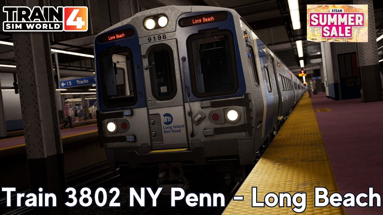 Train 3802 NY Penn - Long Beach - LIRR Commuter - M9 - #TrainSimWorld4 ...