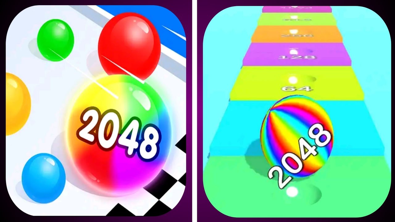 🌈👑Ball Merge 🆚 2048 Amaze All Levels Pro Game Mobile Walkthrough Vedio ...