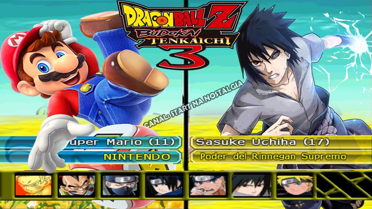 Super Mario Vs Sasuke Uchiha - CROSSOVER - Dragon Ball Z Budokai ...