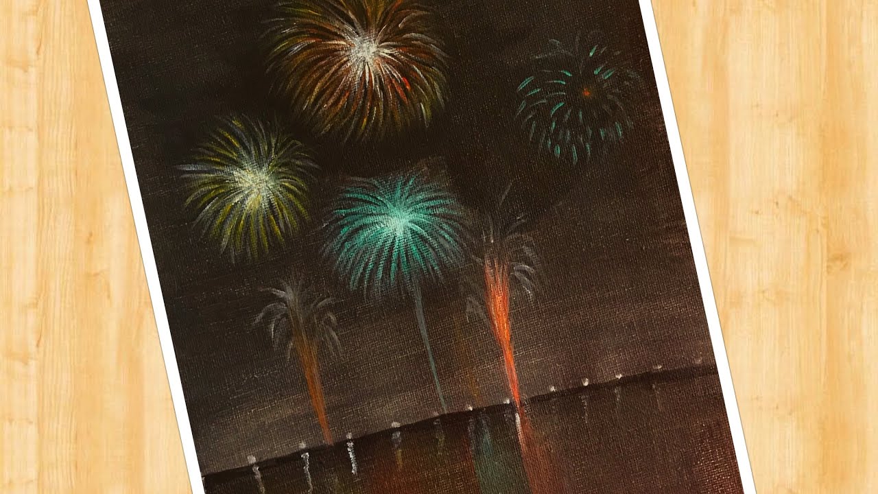 Happy New Year 2020/Firework/Acrylic Painting/Easy Step By Step for ...