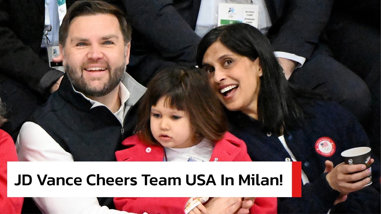 WATCH: JD Vance Watches Team USA as US Leaders Arrive for Winter ...