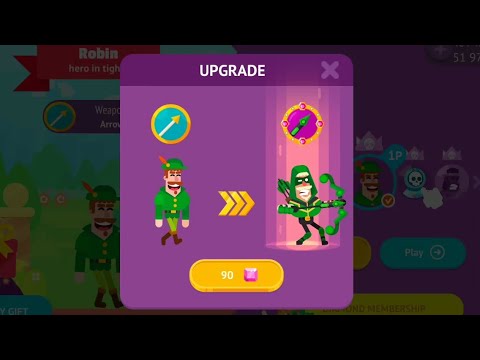 BOWMASTERS ROBIN UPGRADE TO MAX LEVEL - YouTube