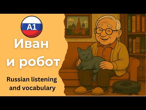 Funny Russian Story for A1 Learners – Ivan & the Cleaning Robot! 🤖🐾🧦