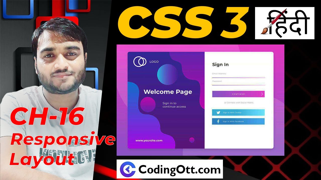 #16 Signup Form Responsive Web | CSS 3 tutorial for beginners | Web Development Tutorial in ...