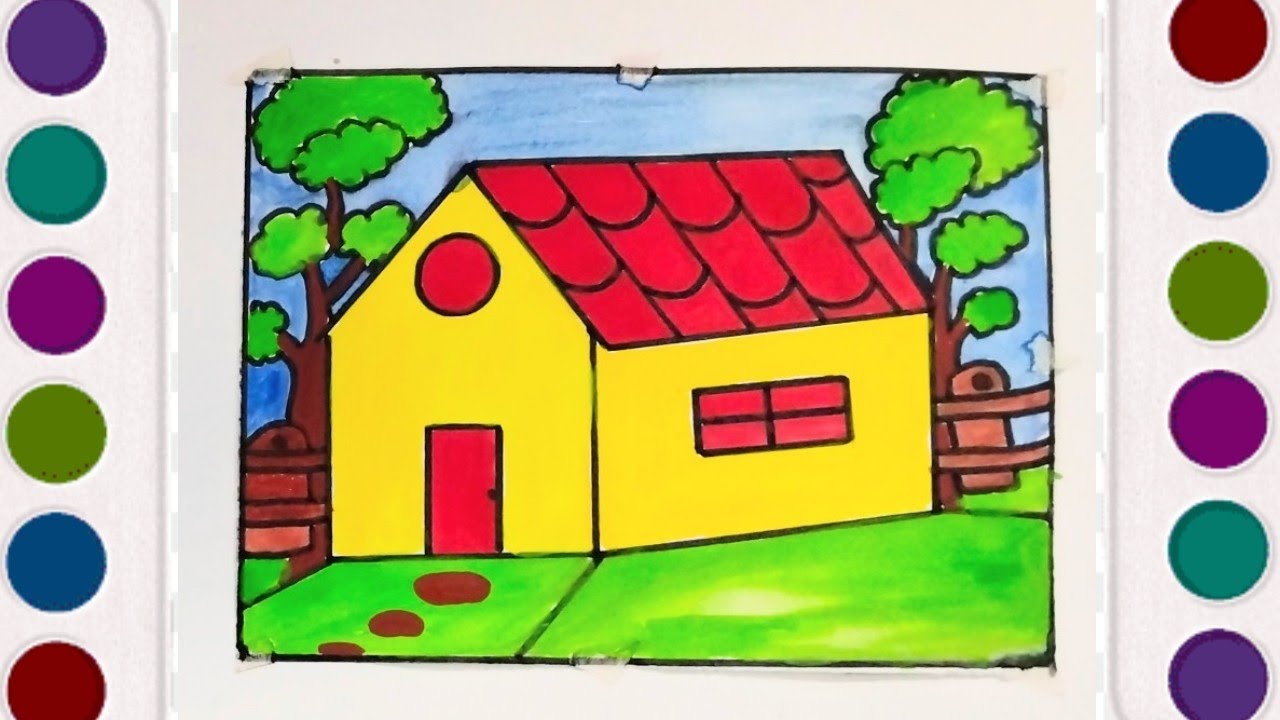 How to Draw a Hut|| Hut Drawing For Kids|| Kids Drawing|| - YouTube