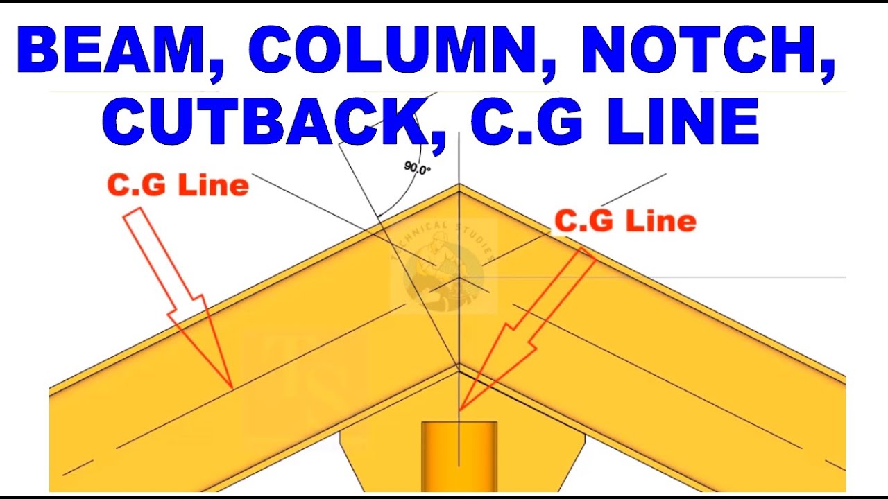 Beam, column notch, cutback marking calculation. Tutorials, structural ...