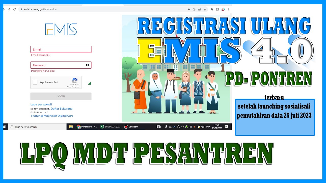 CARA REGISTRASI ULANG EMIS 4.0 PD PONTREN SEMESTER GANJIL TA 2023/2024 ...