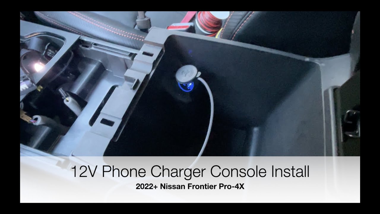 2022+ Nissan Frontier 12V Phone Charger Install - YouTube