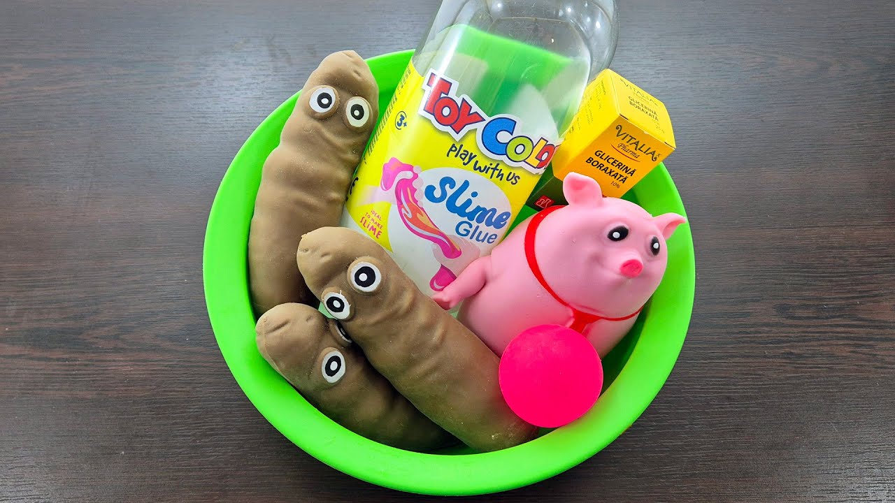 Making Slime with Poop Squishy 💩 Satisfying Slime ASMR - YouTube