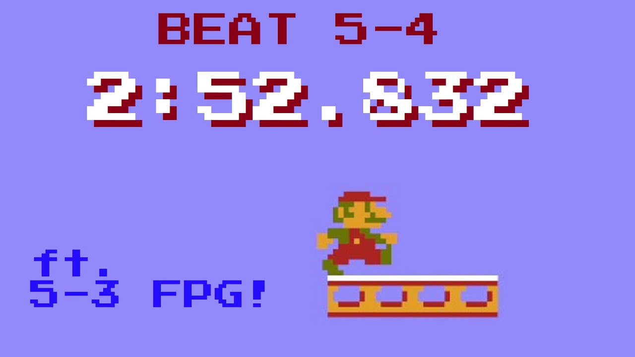 [PB] Super Mario Bros. Beat 5-4 Speedrun in 2:52.832 - YouTube