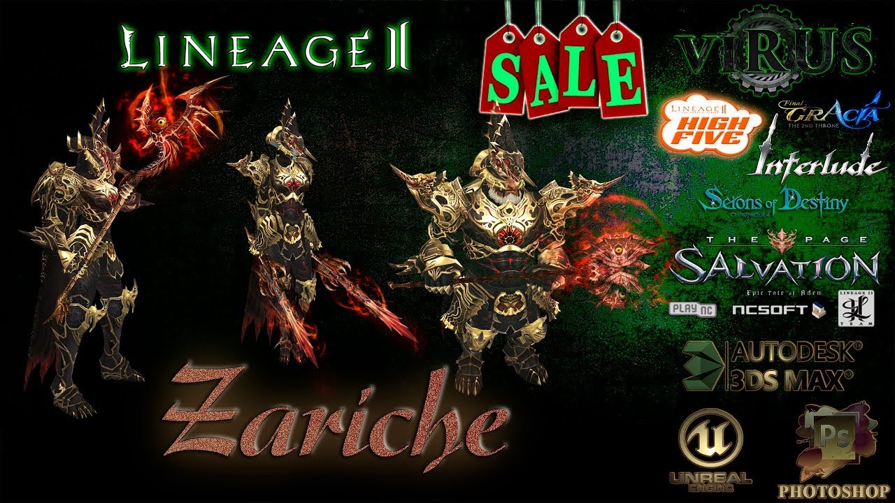 ZARICHE Armors, Weapons, Cloak, Helmet. LINEAGE II - FAFURION. Any ...