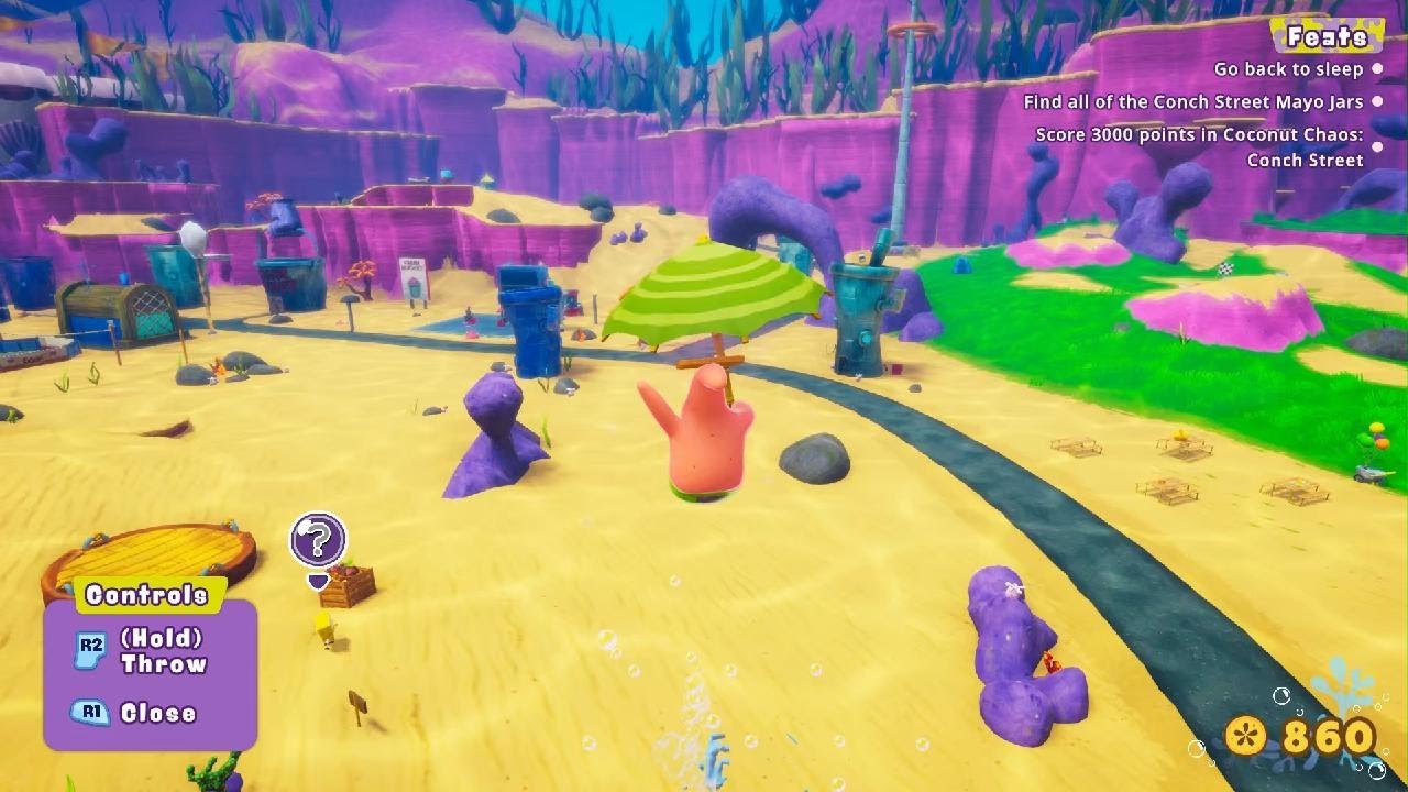 SpongeBob SquarePants: The Patrick Star Game Conch Street Full Gameplay ...