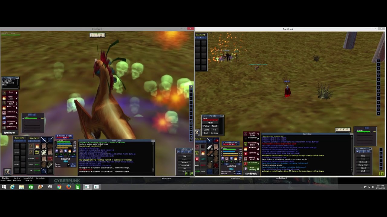 Everquest P2002; Ranger / Necromancer boxing 11 kills in 20 minutes ...
