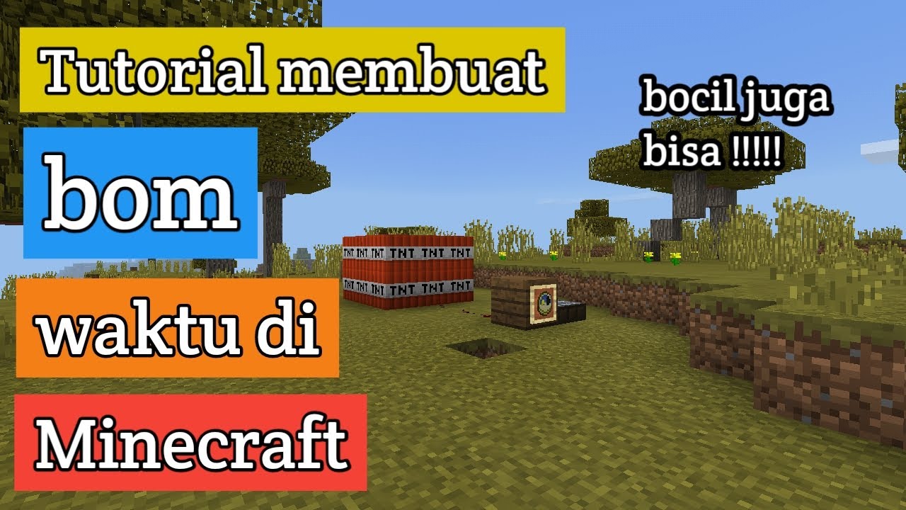 Tutorial membuat bom waktu - Minecraft Tutorial - YouTube