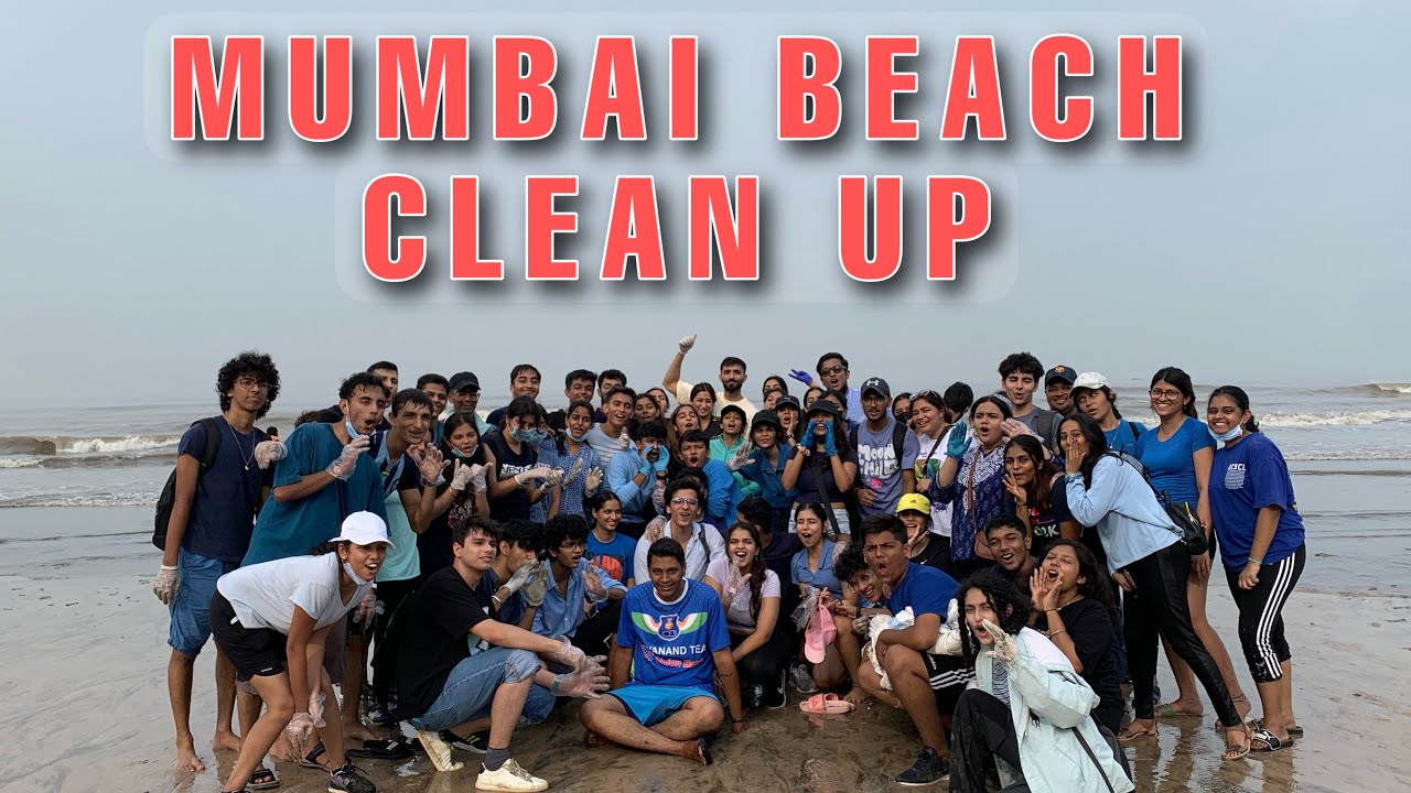 Mumbai Beach Clean Up with College students | Mr.MNV | - YouTube