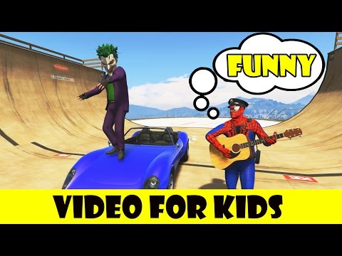 Spiderman Policeman and Joker! Funny Cartoon for Kids! Nursery Rhymes Songs!