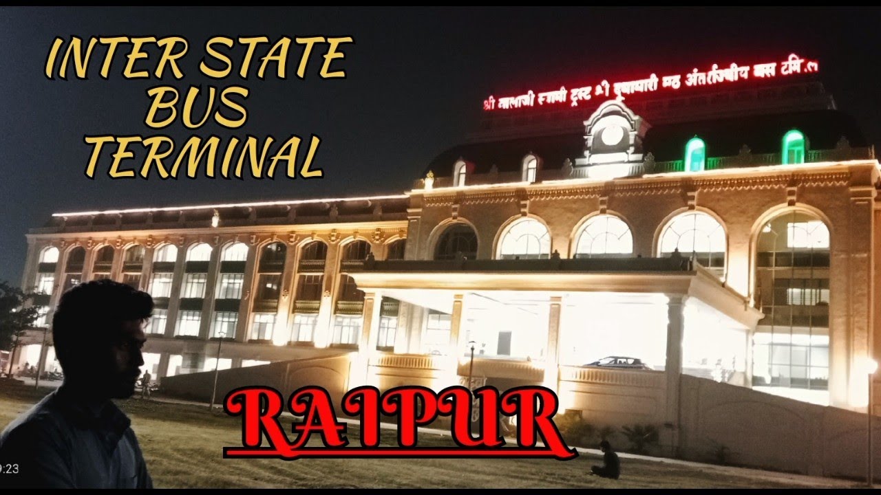 interstate bus terminal Raipur Chhattisgarh state. রায়পুর অন্তরাজ্যীও ...