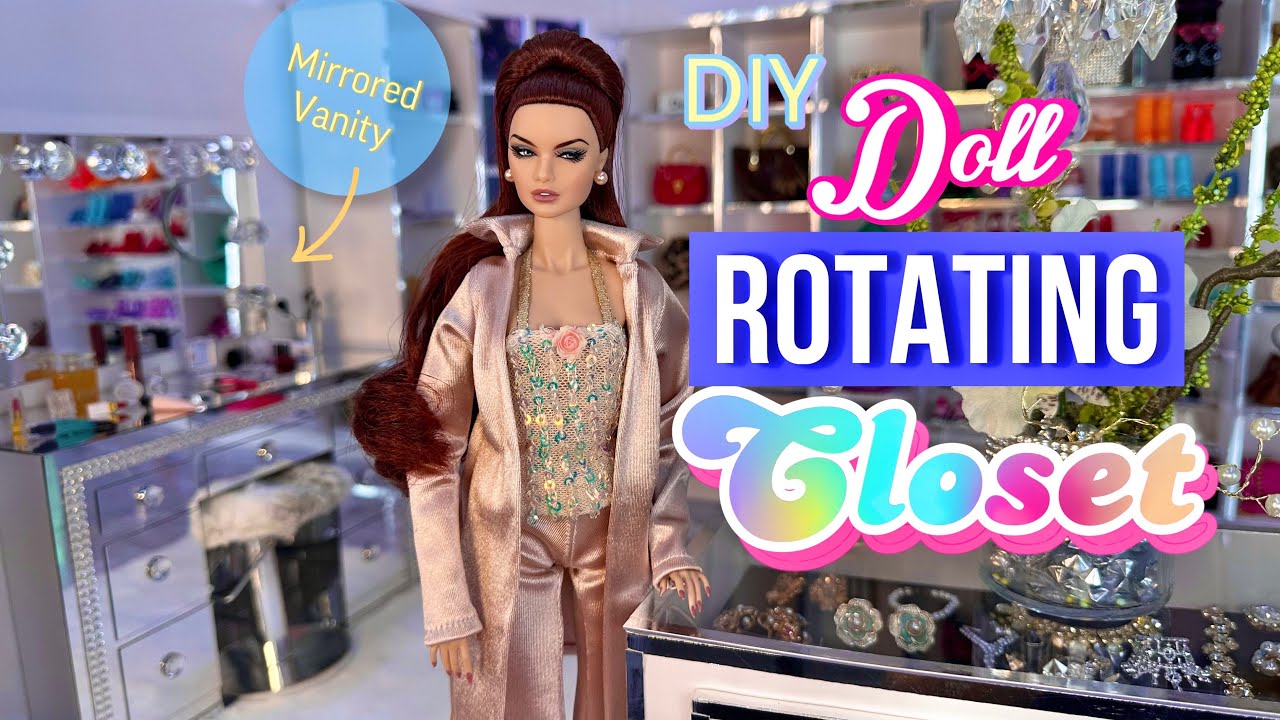 DIY Doll ROTATING CLOSET - YouTube
