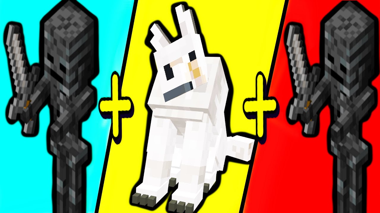 Wither Skeleton + Wolf + Wither Skeleton = ??? - YouTube
