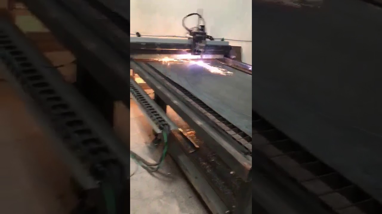 Mesa de oxicorte com um plasma adaptado CUT 100 PanTools - YouTube