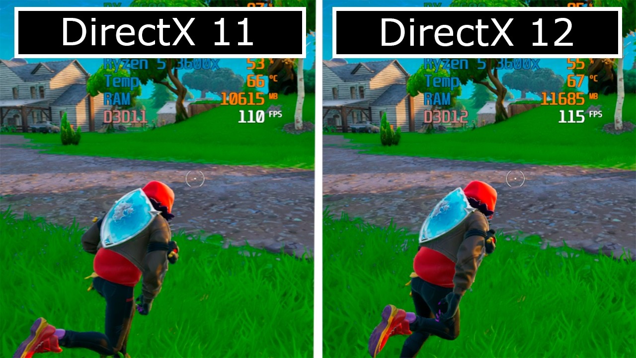 DirectX 11 vs DirectX12 - Fornite OG - RX 6600 - 144fps Settings 1080p ...