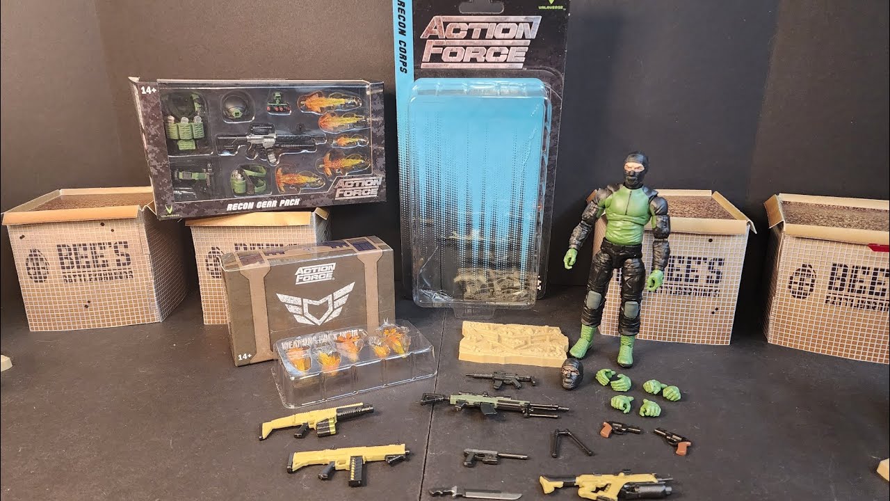 Valaverse Action Force Recon Corps, Recon Gear Pack and Weapons Pack India - YouTube