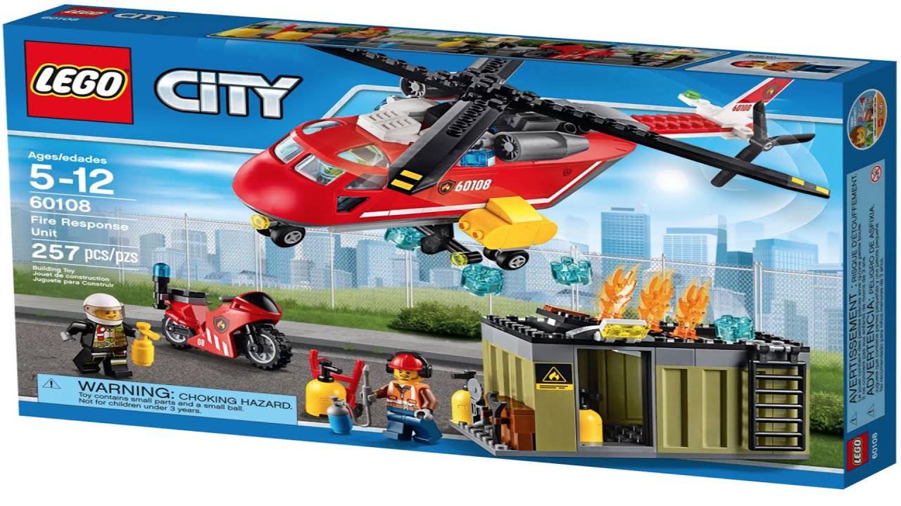 Lego City 60108 Fire Response Unit - Lego Speed Build - YouTube