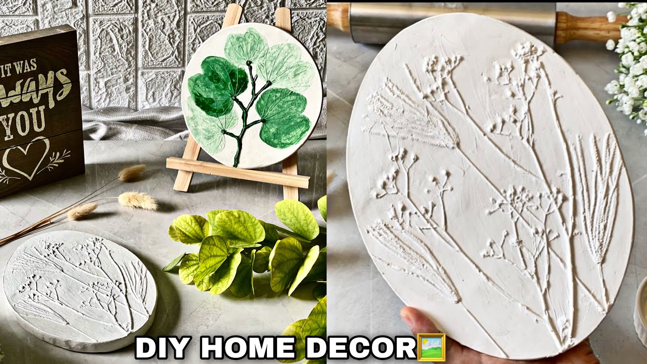BOTANICAL BAS RELIEF ART USING PLASTER OF PARIS | DIY HOME DECOR | WALL ...