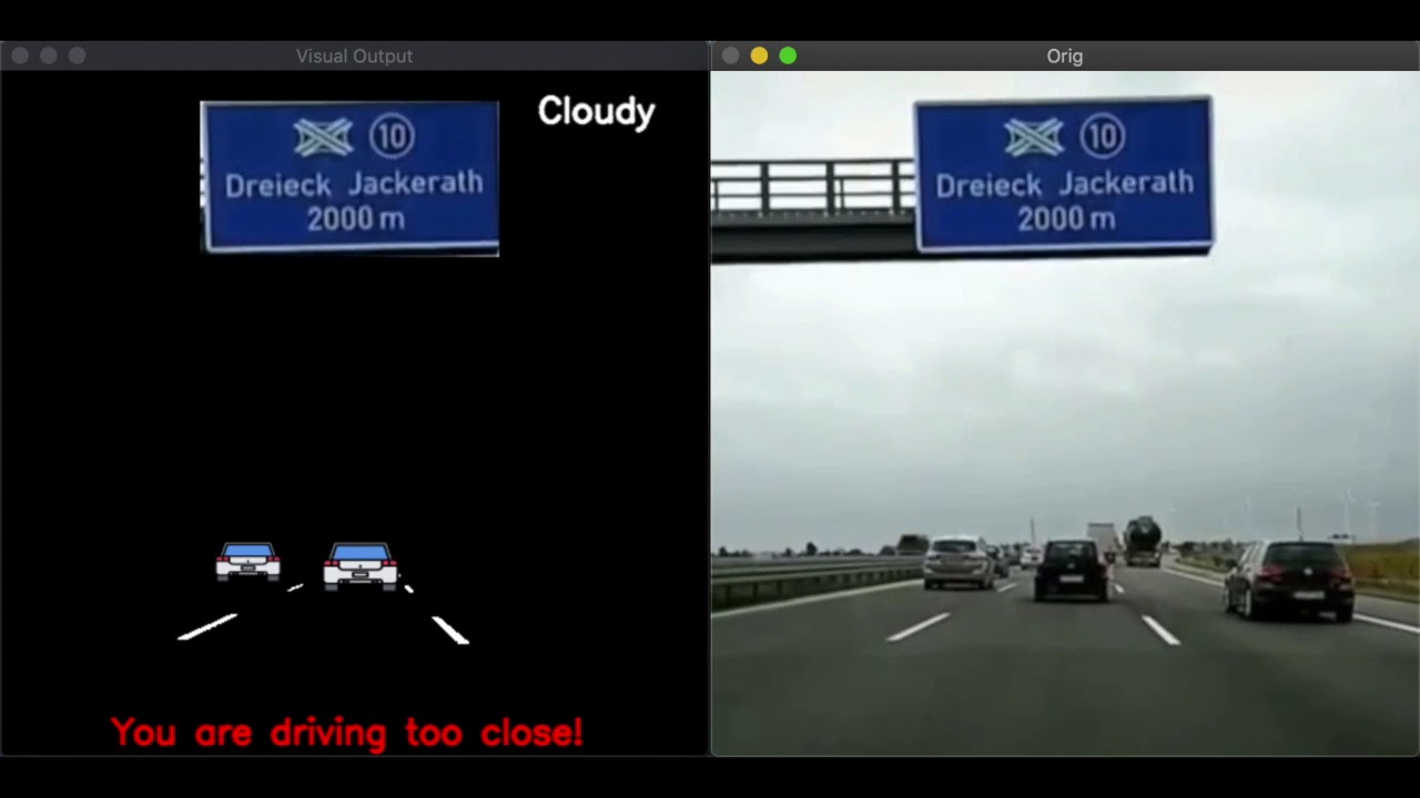 ADAS using OpenVino - Project Showcase for Intel Edge AI Scholarship - YouTube