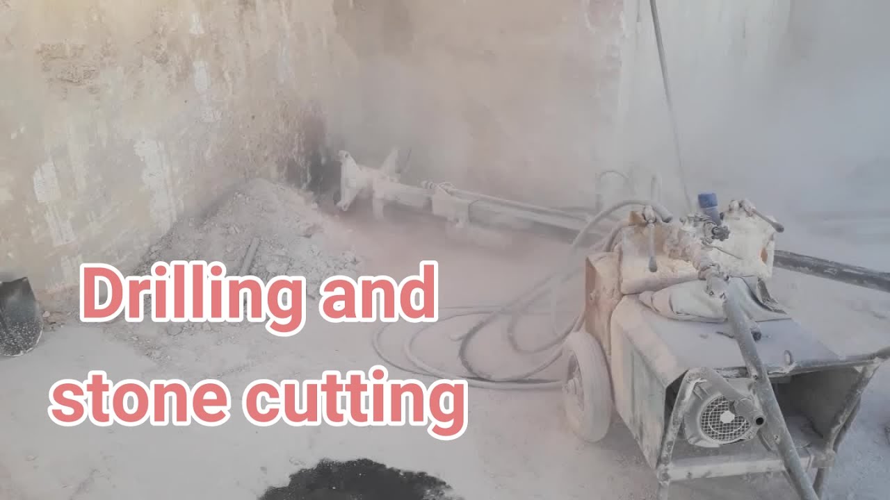 Drilling Stone : Drilling and stone cutting in the Quarry #mine #quarry ...