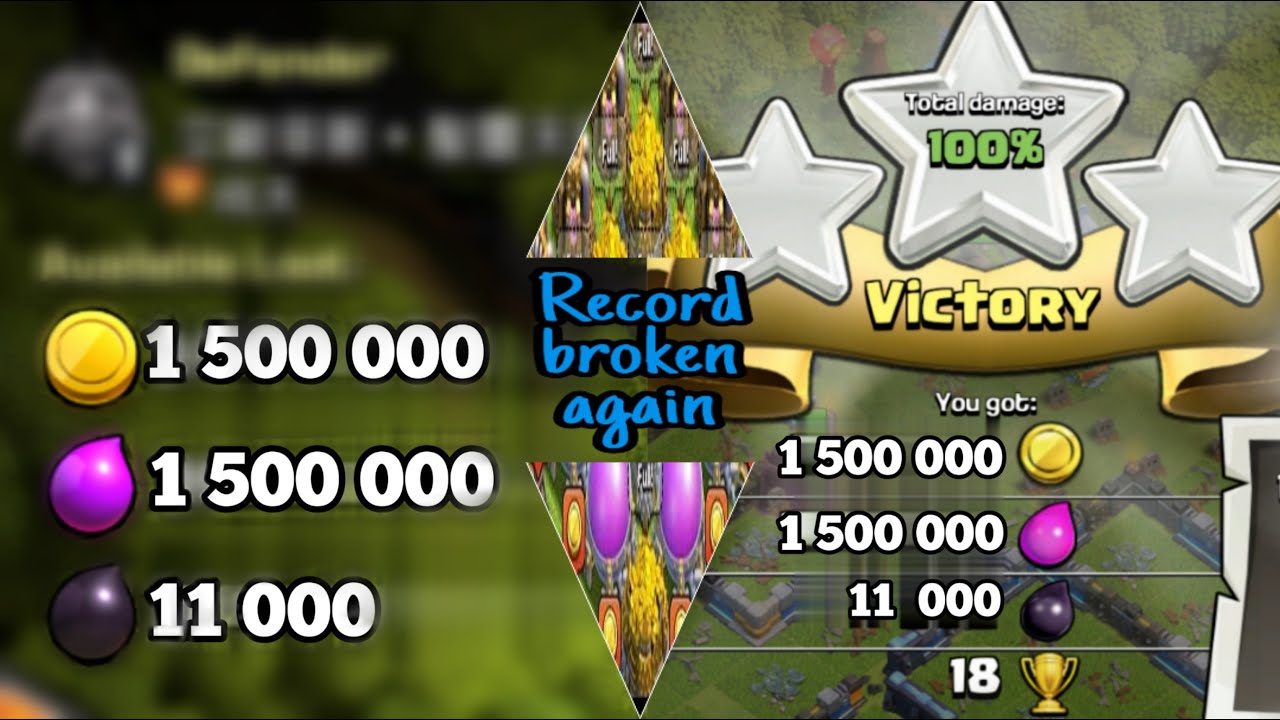 The highest loot attack ever | clash of clans | loot robbery - YouTube