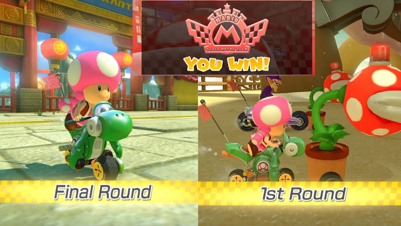 Toadette Race in Battle mode, use new Yoshi Bike @ktlifeworld - YouTube