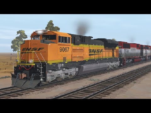 Trainz 3 BNSF #9067 pass by with the Real horn - YouTube