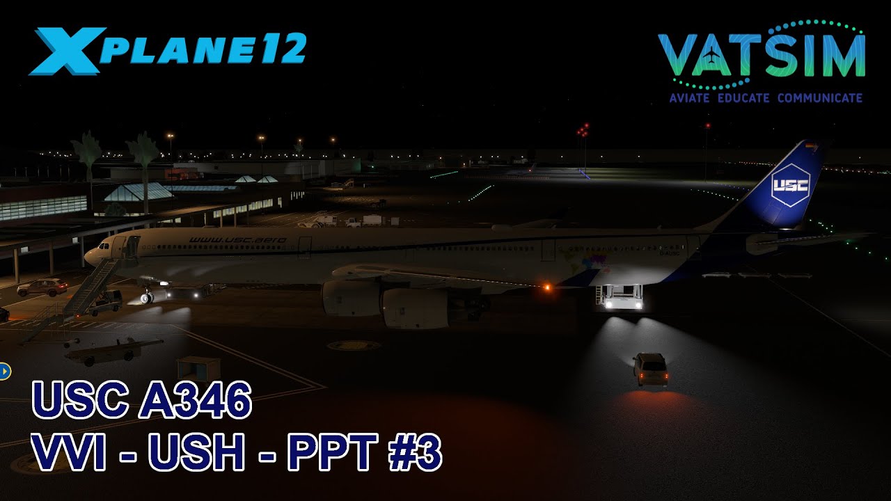 First Time Landing in Papeete | USC AIRBUS A340-600 | VVI - USH - PPT | X-Plane 12 - YouTube