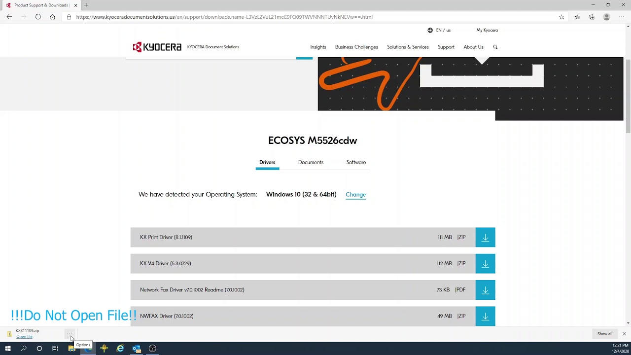 Installing Kyocera printer Windows tutorial. - YouTube