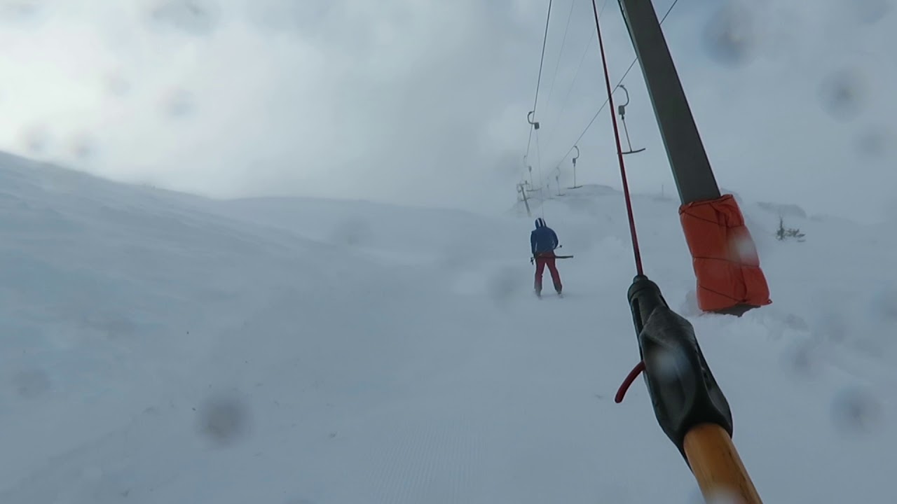 Bad Hofgastein 2-SL Schloßhochalm im "Wintersturm Bruno" - YouTube