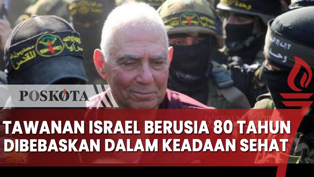Momen Tawanan Israel Berusia 80 Tahun Dibebaskan oleh Hamas Dalam ...