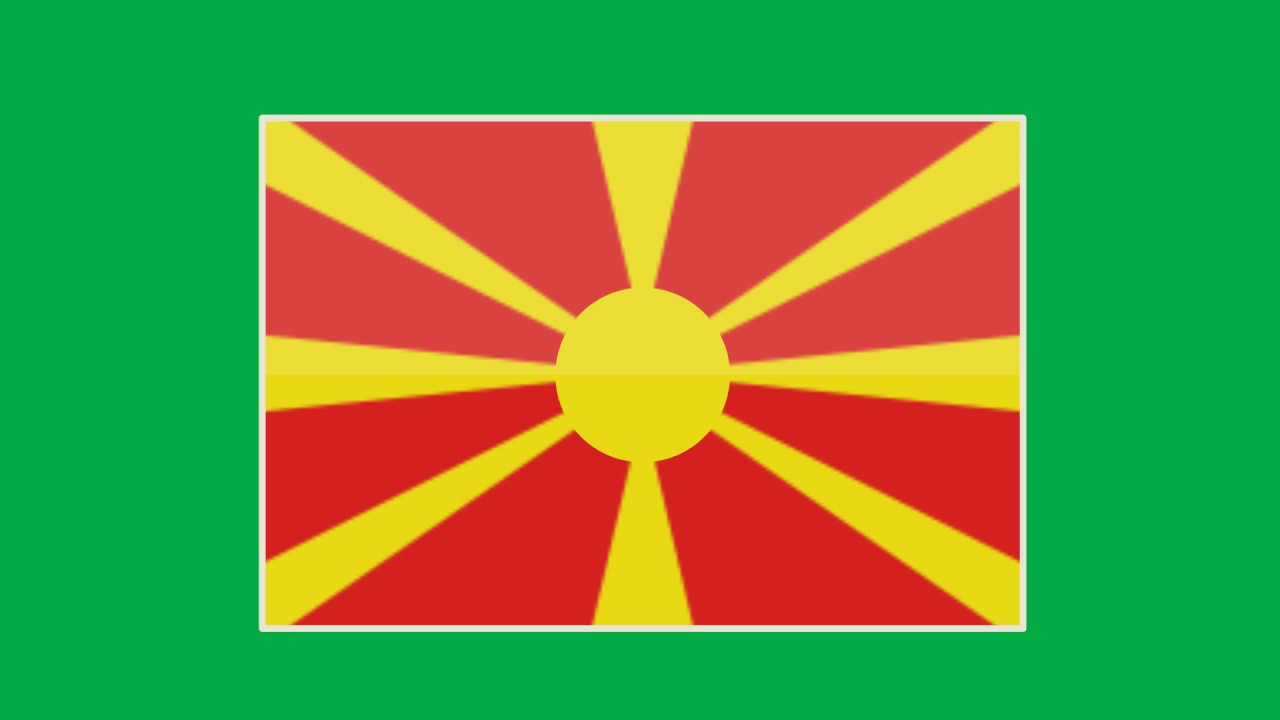 Macedonia Flag Animated Green Screen - YouTube