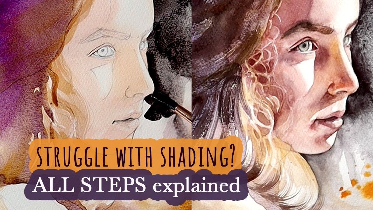 How to Paint Dramatic Lighting in a Watercolor Portrait - YouTube