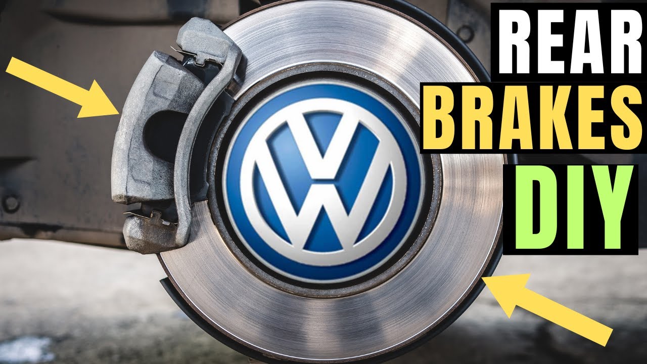 Replace Rear Brake Pads Rotors VW Passat Jetta CC Tiguan 2011-2017 ...