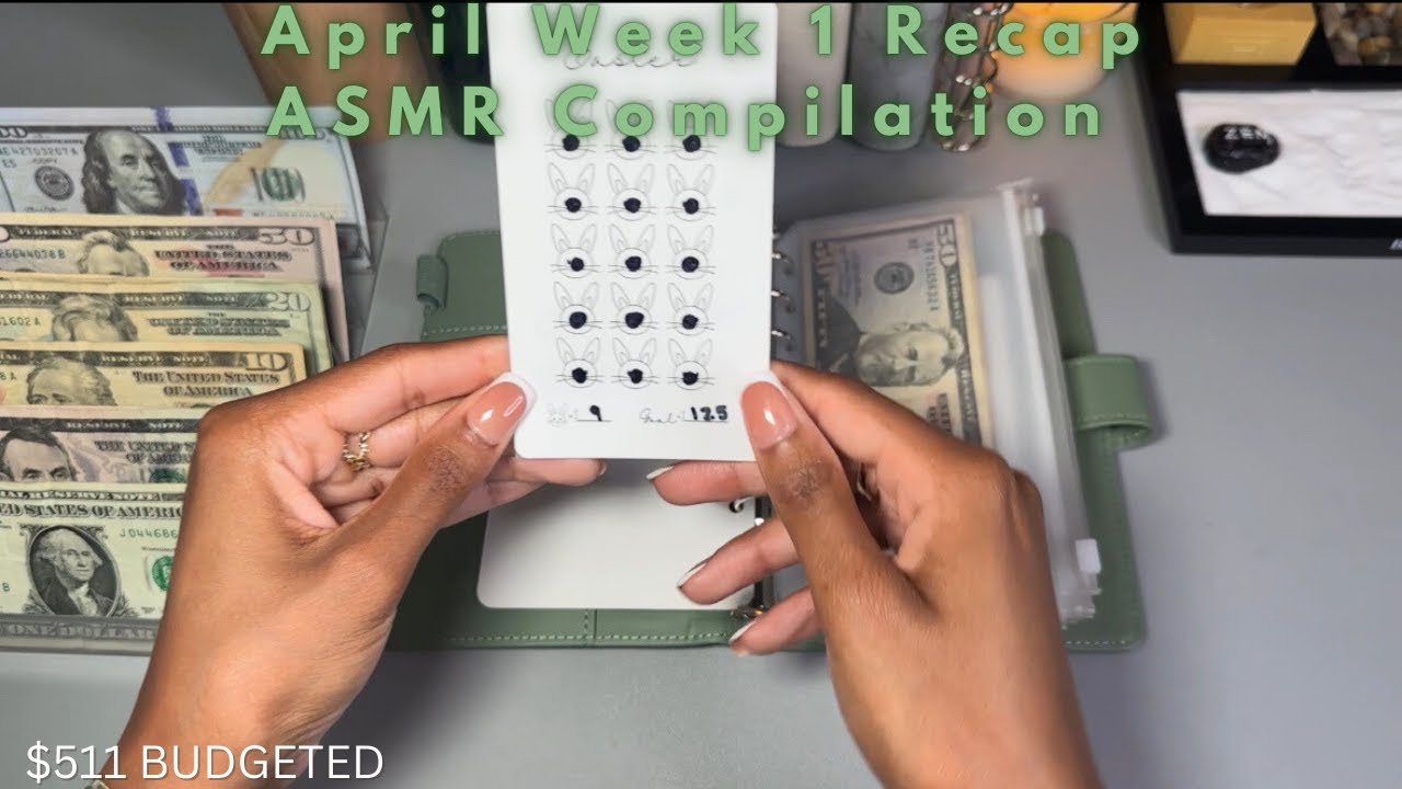 ASMR Cash Stuffing Compilation Recap| Challenges & Weekly Budgeting ...