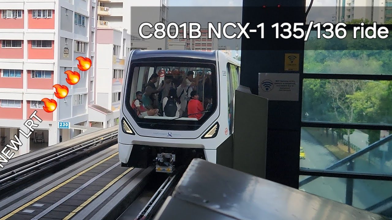 (New LRT Vehicle!!!!)[SMRT] C801B/NCX-1 135/136 BPLRT (BP2 South View ...