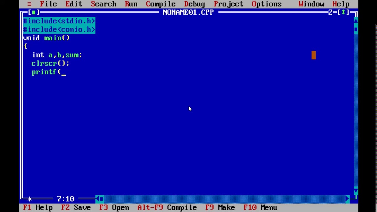 C Program To Find The Sum Of 2 Numbers YouTube